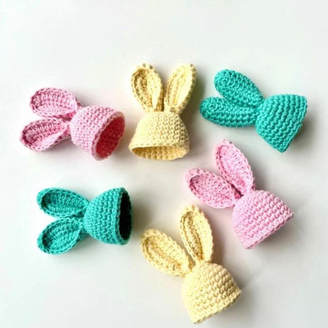 DIY Crochet Pattern Easter Bunny Egg Warmers – Handmade Bunny Egg ...