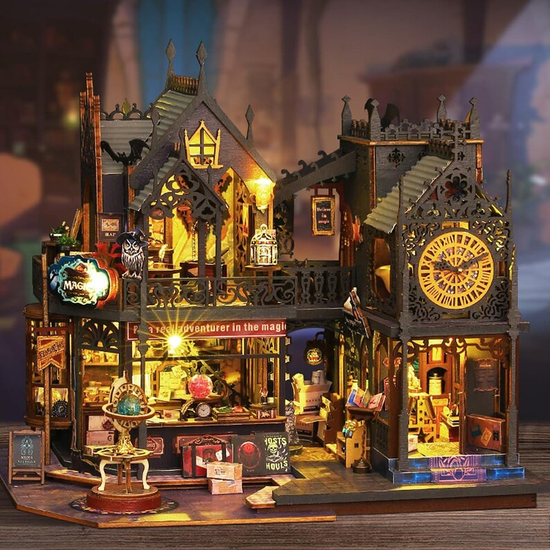 Miniature Roombox Kit - Holo Magic City. DIY Dollhouse Kit With ...