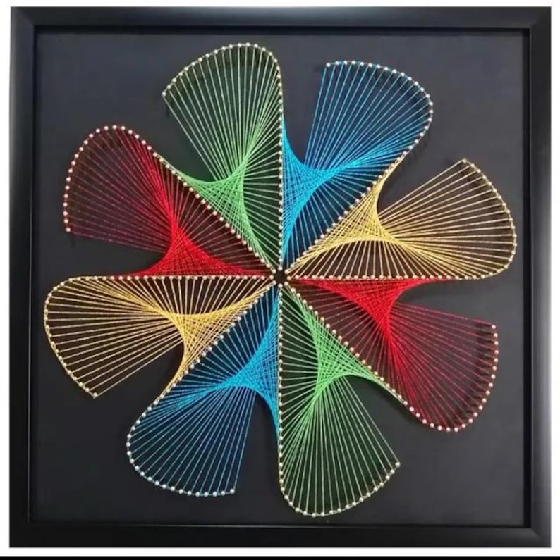 String Art DIY Kit - Geometry Nail Painting. Abstract Geometric Designs ...