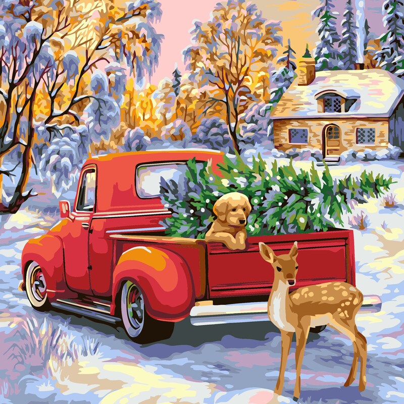 Winter Paint by Number - Etsy