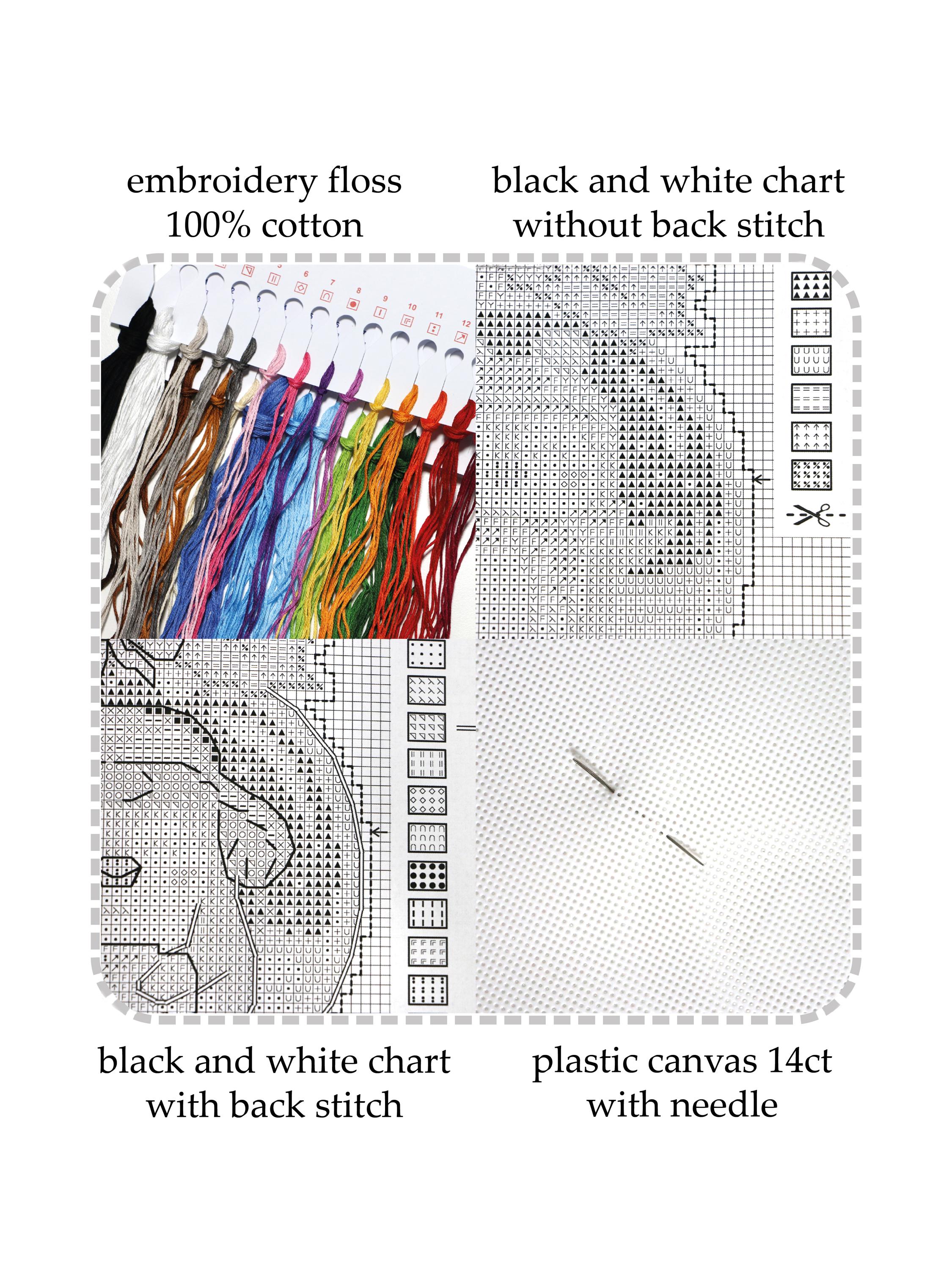 Сounted Cross Stitch Kit With Plastic Canvas - Christmas Letters. 4 ...