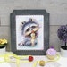 Square Grey Wooden Frame for Cross Stitch. Delicate Openwork Cut ...