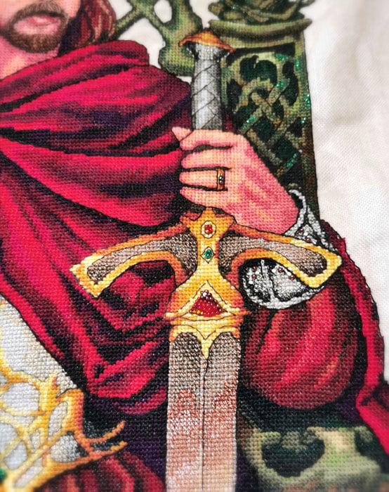 Counted Cross Stitch Kit - King Arthur. DIY Embroidery Project 16.14 X ...