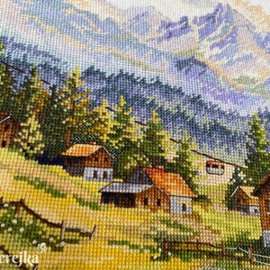 The Chamonix Valley - Counted Cross-stitch Kit. Cross Stitch Pattern on ...