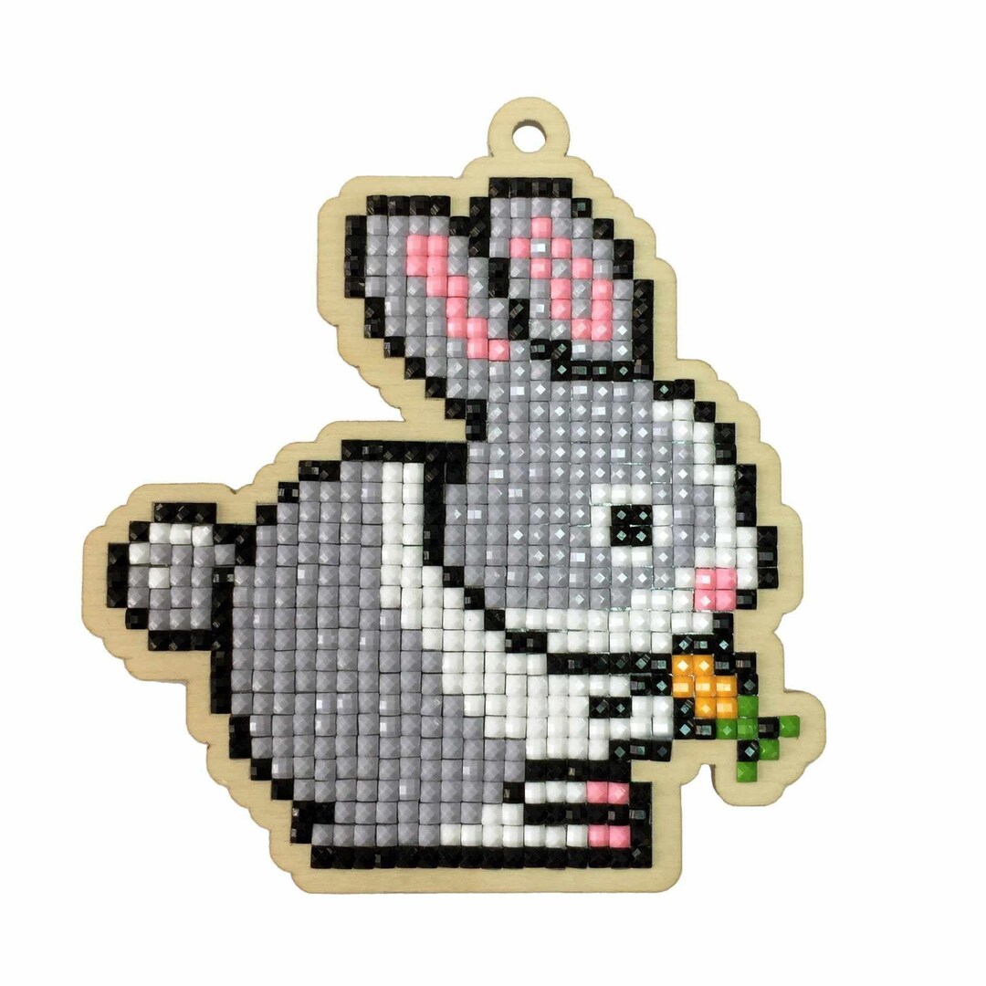 Little Rabbit Diamond Painting Charm Kit by Wizardi. Beginner Cute ...