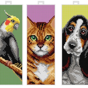 Bookmarks With Animals - Counted Cross-stitch on the Plastic Canvas ...