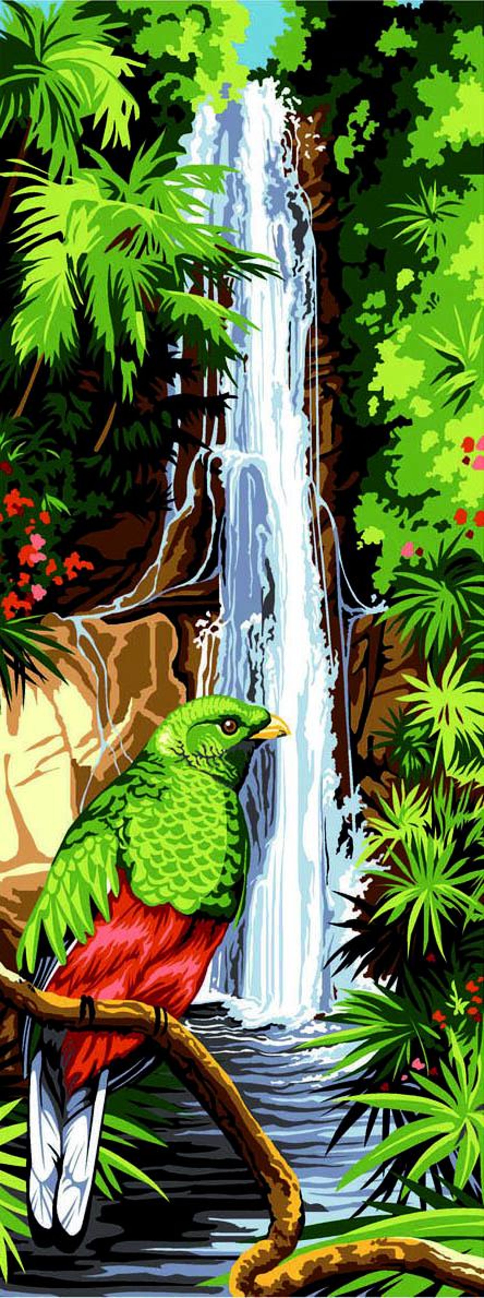 Quetzal. Needlepoint Canvas for Half Stitch Without Yarn. Printed ...