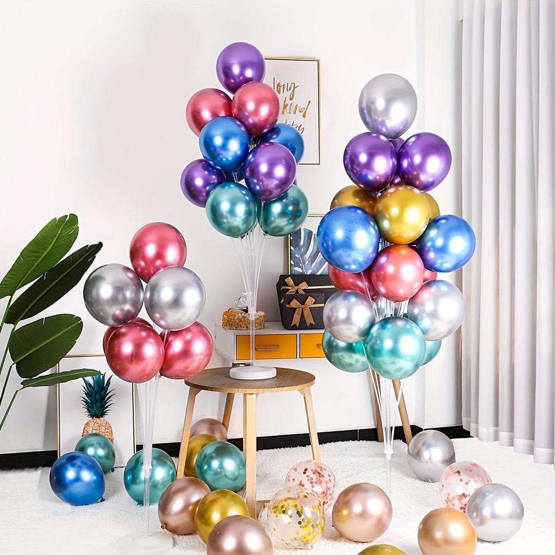 Tall Balloon Display Stand. 63-inch Reusable Holder for Party. Wedding ...