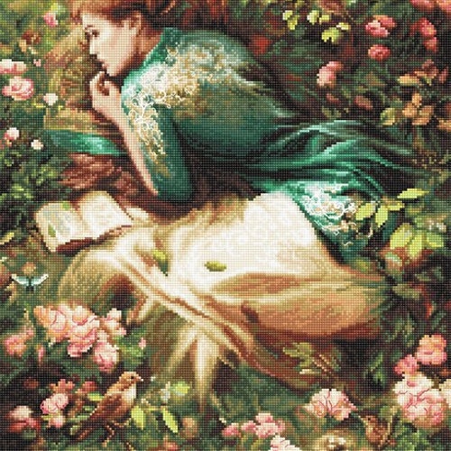 Fantasy Fairy With Deer Cross-stitch Kit on Aida 16 Count - Etsy