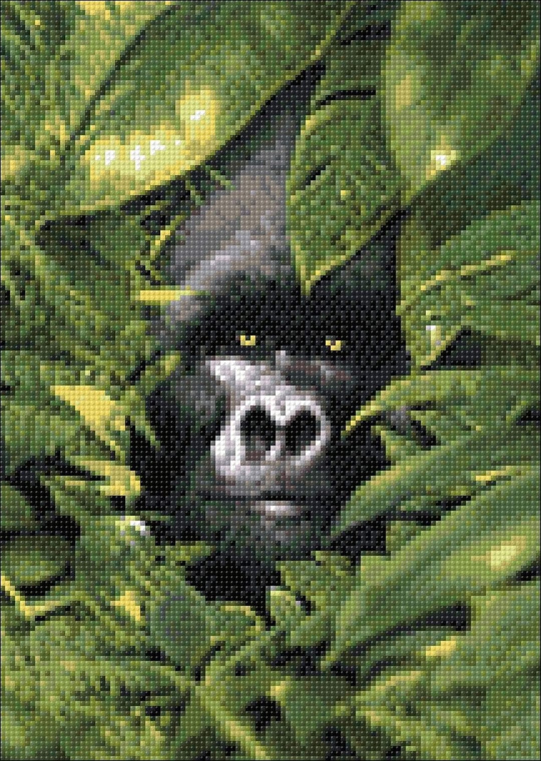 Monkey Diamond Painting Set by Wizardi. WD2407 Diamond Art Kit. Large ...