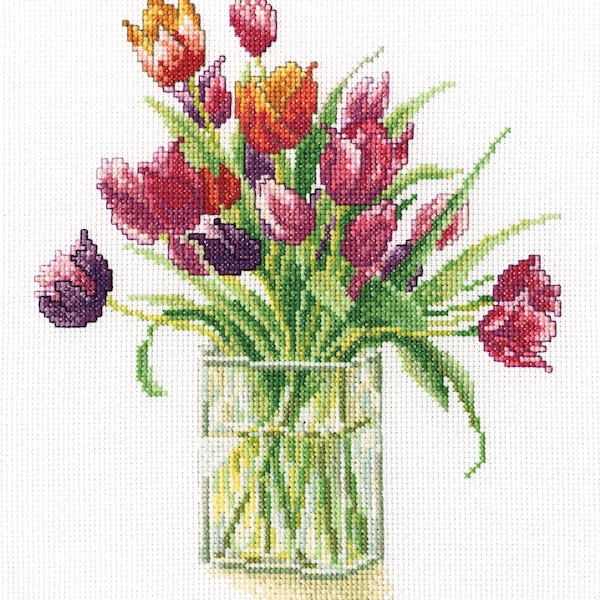 Tulip Cross Stitch - Etsy