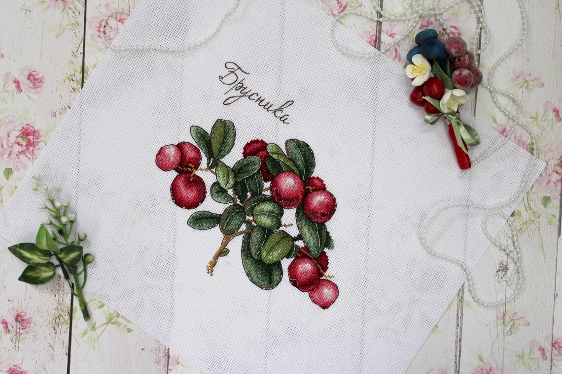 Berries Counted Cross-stitch Kit on Aida 18 Count Canvas. MP Studia SNV ...