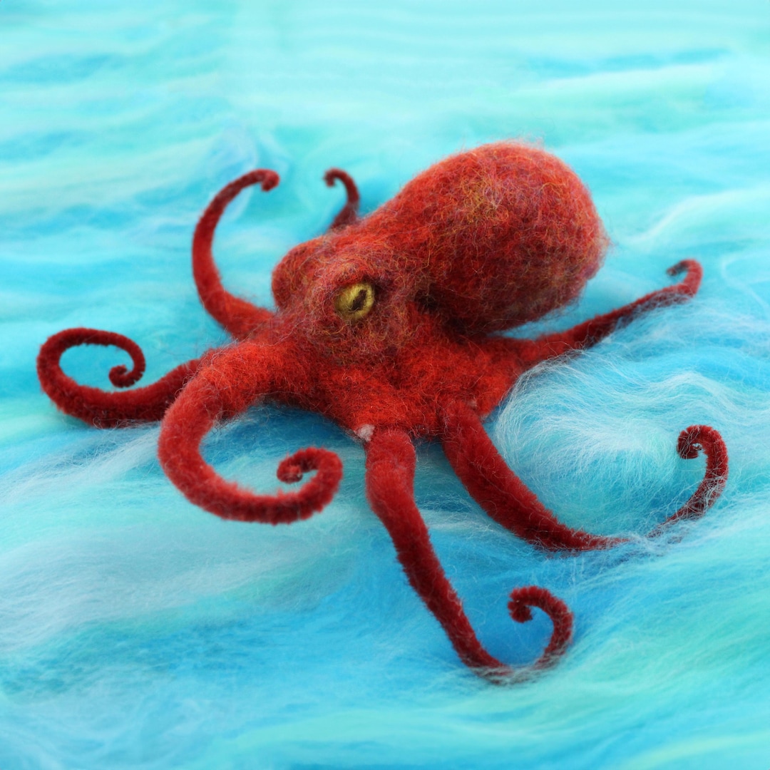 Octopus Needle Felting Kit. DIY Felting Craft Kit for Beginners ...