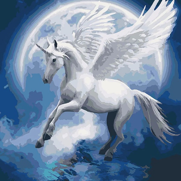 Pegasus Paint by Numbers - Etsy