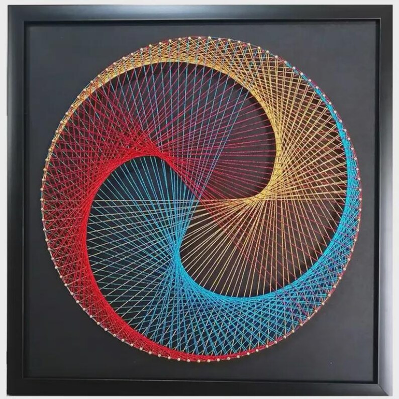 String Art DIY Kit - Geometry Nail Painting. Abstract Geometric Designs ...