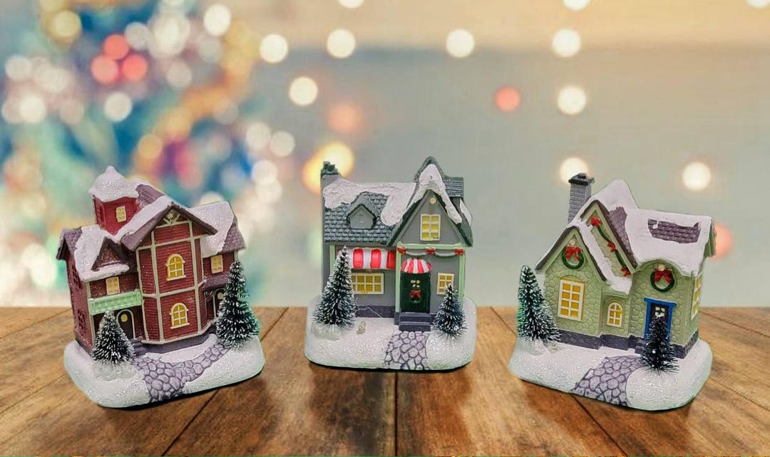 Snow-covered Christmas House. Holiday House With Festive Details ...