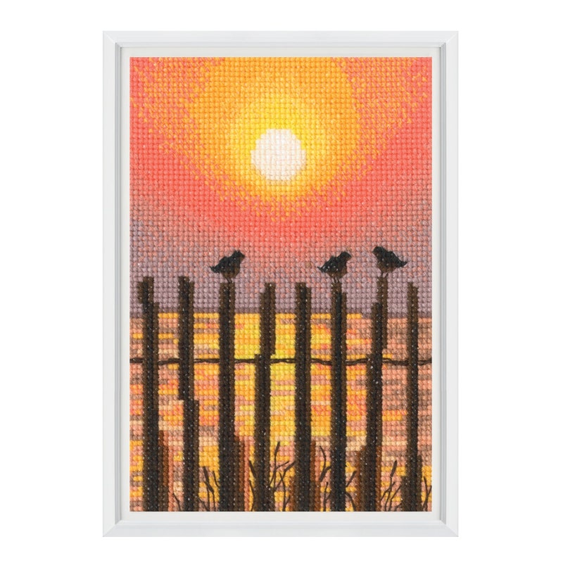 Cross Stitch Sunset - Etsy