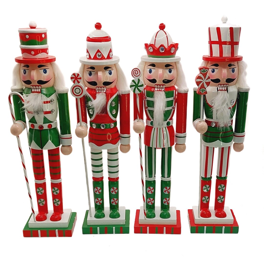 Christmas Nutcracker Set – Festive Nutcracker Soldiers in Red and Green ...