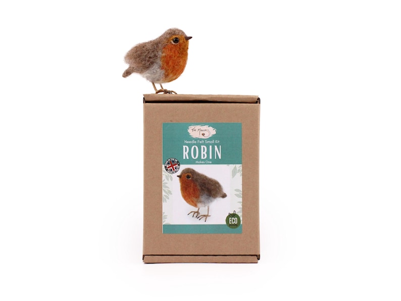 Robin Needle Felting Kit for Beginners - Create an Adorable Bird Figure ...
