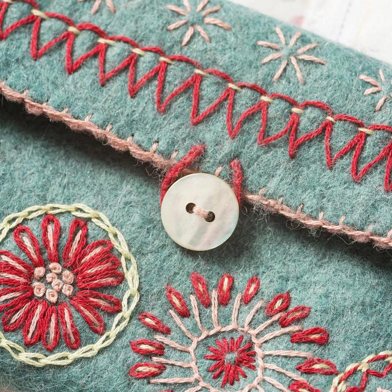 Felt Sewing Pouch Kit. DIY Felt Craft Kit. Hand Sewing Organizer Pouch ...