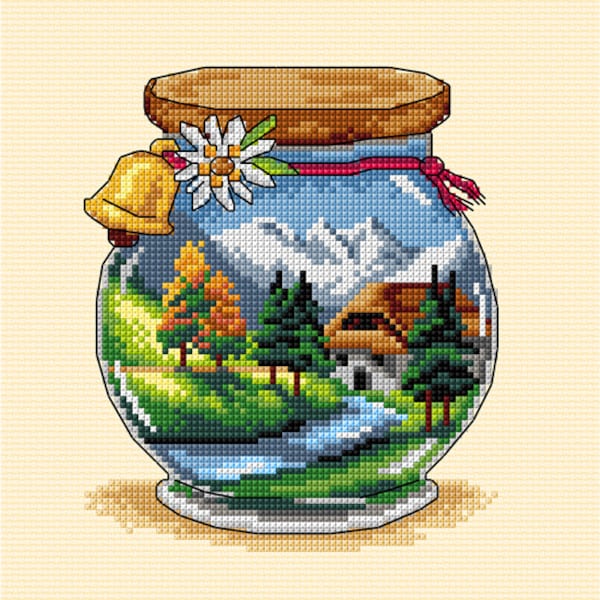 Mountain Crossstitch - Etsy