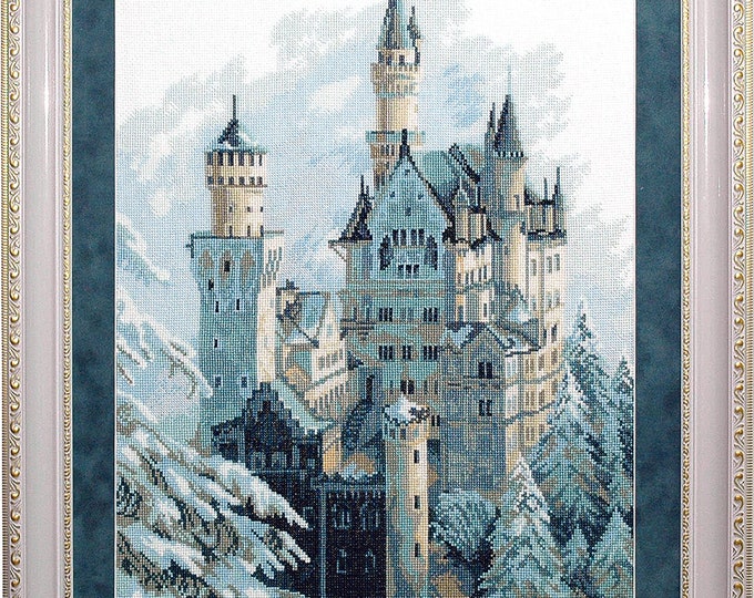 Winter Castle on the Hill Cross-stitch Kit on Aida 14 Count Canvas ...