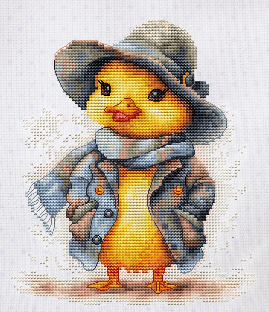 The Detective Duck - Counted Cross-stitch Kit on Aida 14 Count Canvas ...