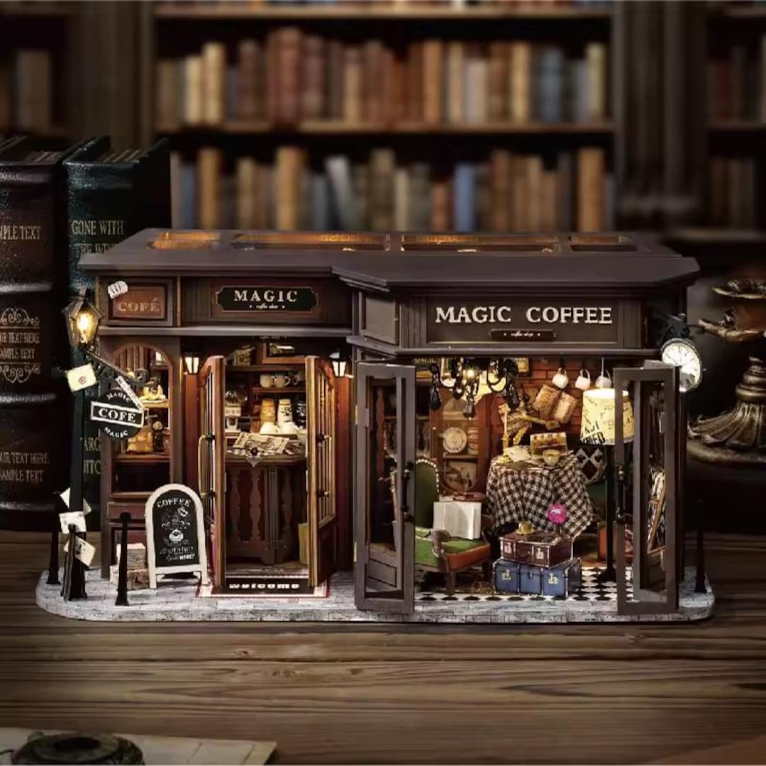 Magic Coffee Wizardi DIY Miniature Cafe Kit - Vintage Coffee Shop With ...
