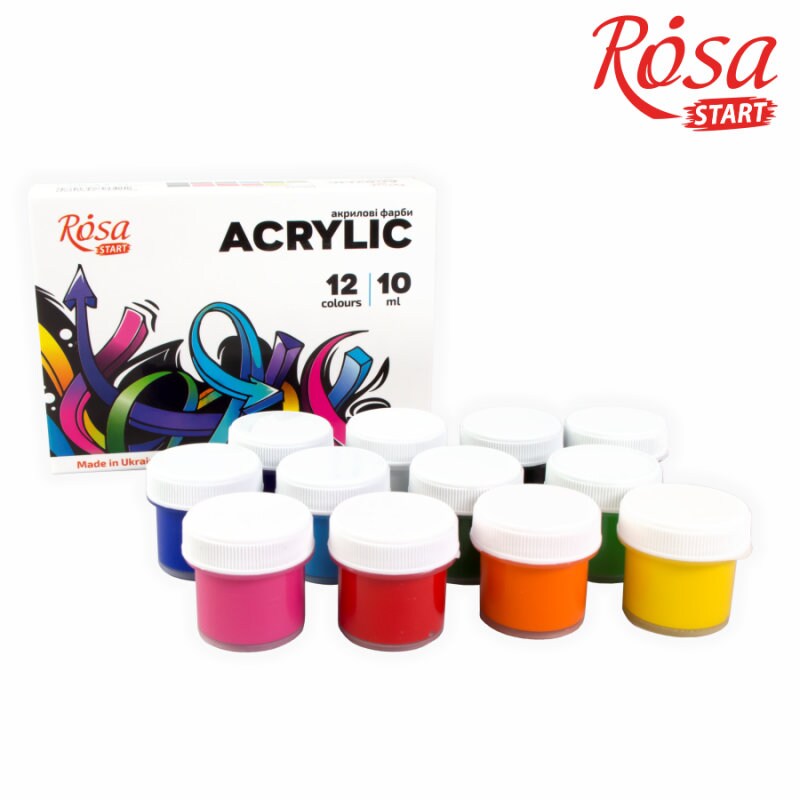 Graffiti Acrylic Paint Set 12 Colors (0.34 Oz Each). Acrylic Paint Set ...
