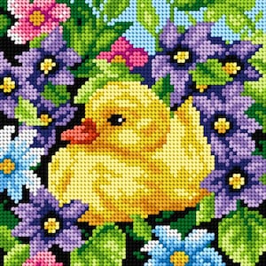 Little Duck. Needlepoint Canvas for Half Stitch Without Yarn. Easter ...