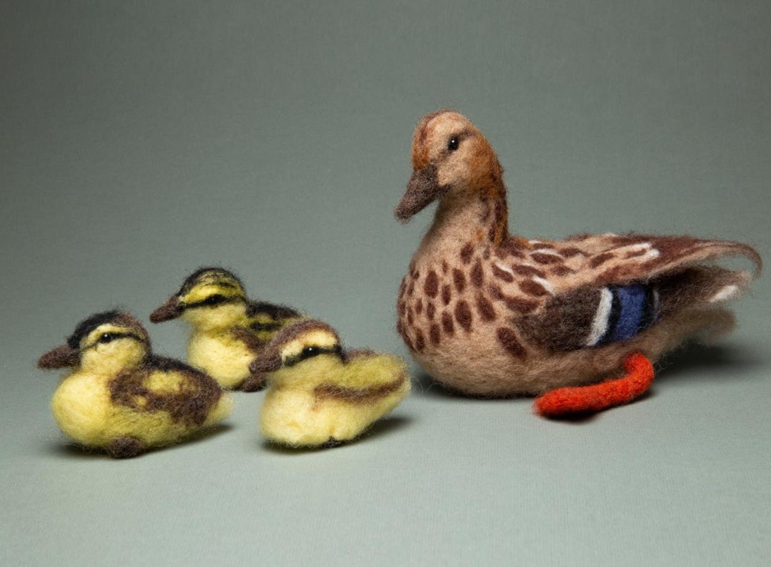 Duck With Little Chicks Felting Kit. Needle Felting Kit. Toy Kit for ...