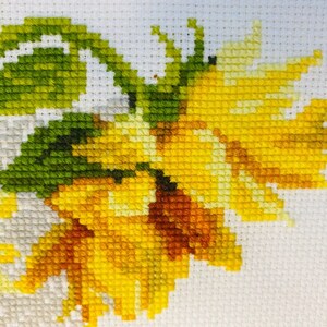 Hot Summer - Counted Cross-stitch Kit. Sunflowers Cross Stitch ...