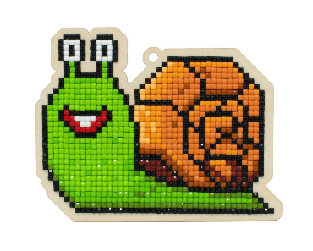 Snail. Diamond Painting on Plywood Kit. Diamond Kit by Crafting Spark ...