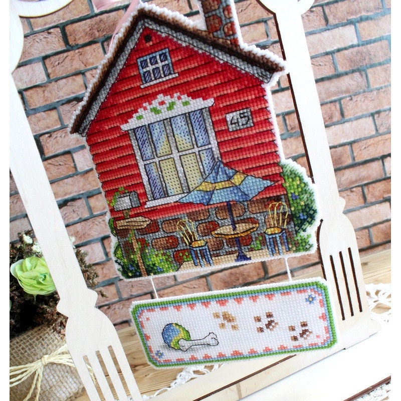 Red House Counted Cross-stitch Double-sided Kit on the - Etsy