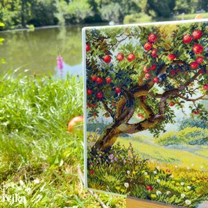 The Old Apple Tree - Counted Cross-stitch Kit. Cross Stitch Pattern on ...