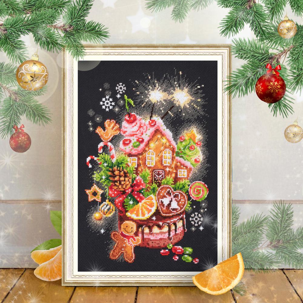 Christmas Sweets - Counted Cross-stitch Kit. Christmas Pattern on Aida ...
