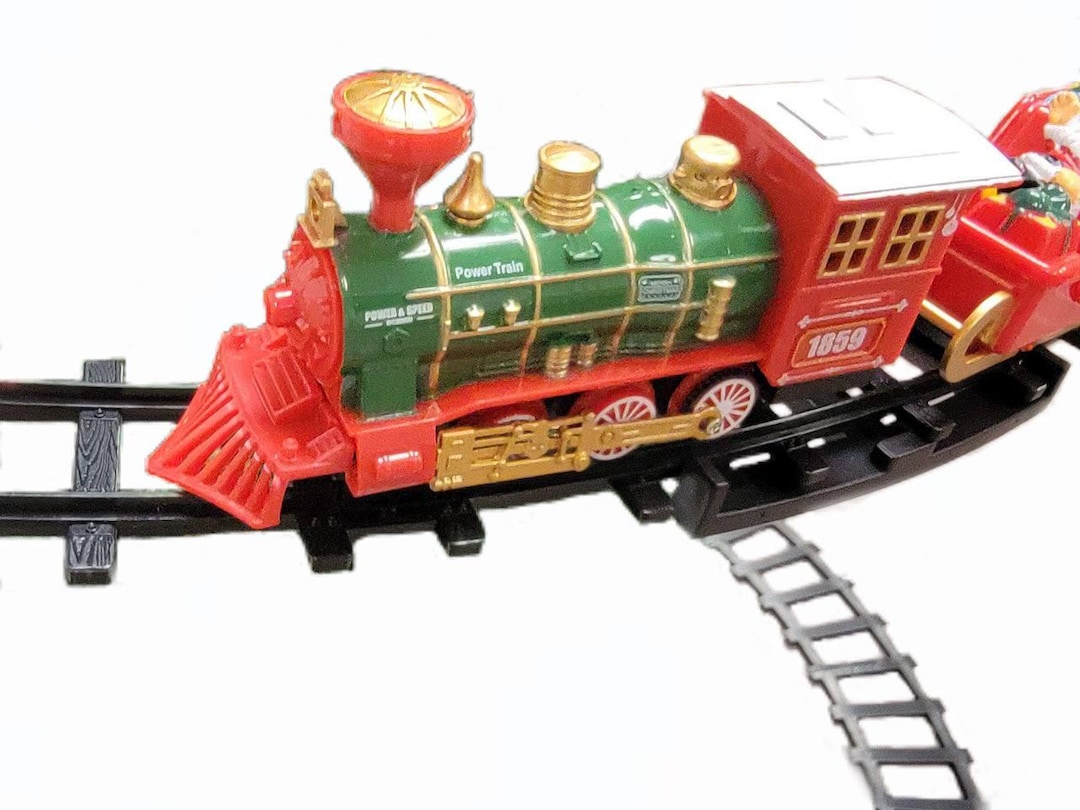 Santa's Train With Christmas Tree Holder. Festive Decoration for Home ...