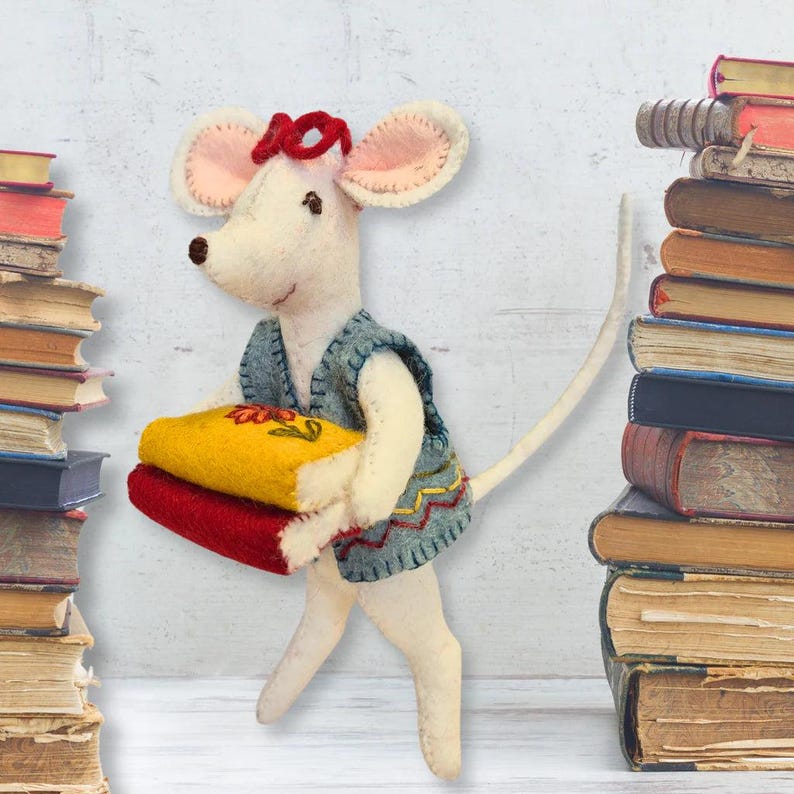 Mini Felt Craft Kits. Whimsical Felt Mouse Craft Kits. Librarian ...
