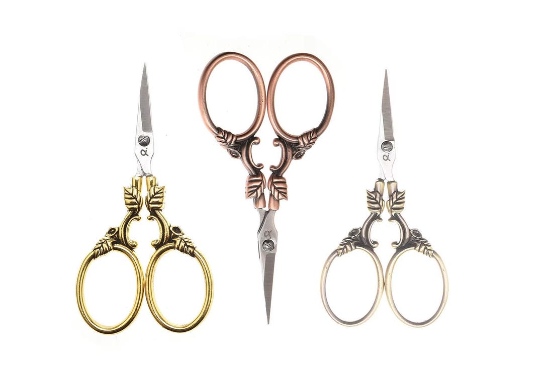Embroidery Scissors With Leaf Design for Cross Stitch, Needlework & DIY ...