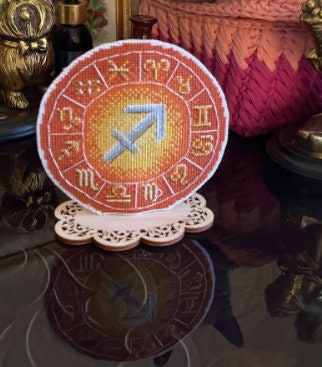 Plastic Canvas Zodiac Sign Gemini Counted Cross-stitch - Etsy