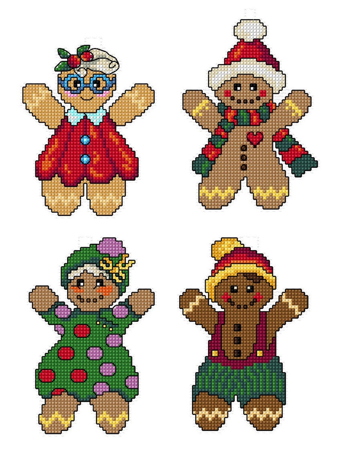 Christmas Gingerbread Cookies - Counted Cross-stitch Kit on the Plastic ...