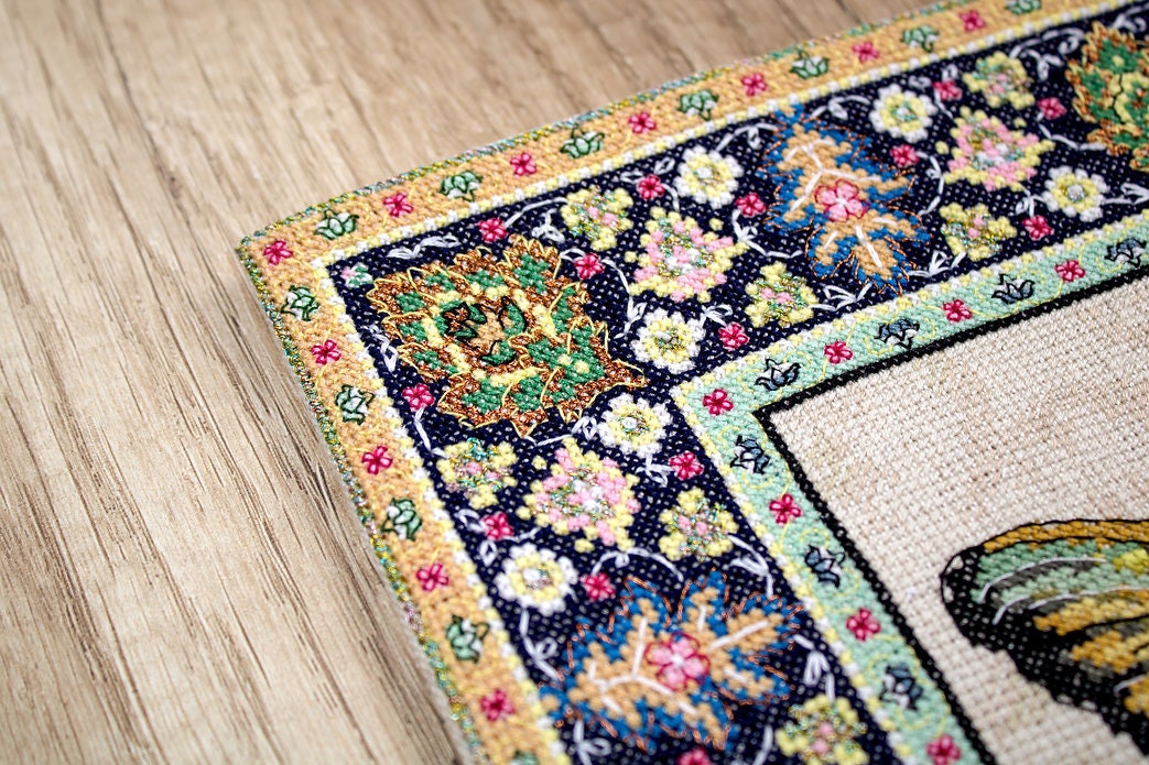 Yellow Butterfly Cross-stitch Kit on Aida 16 Count Canvas. - Etsy