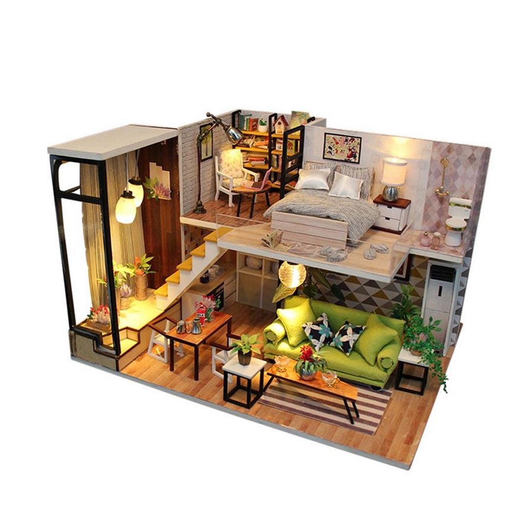 Miniature Roombox Kit. DIY Home Decor Dollhouse Kit With Furniture and ...