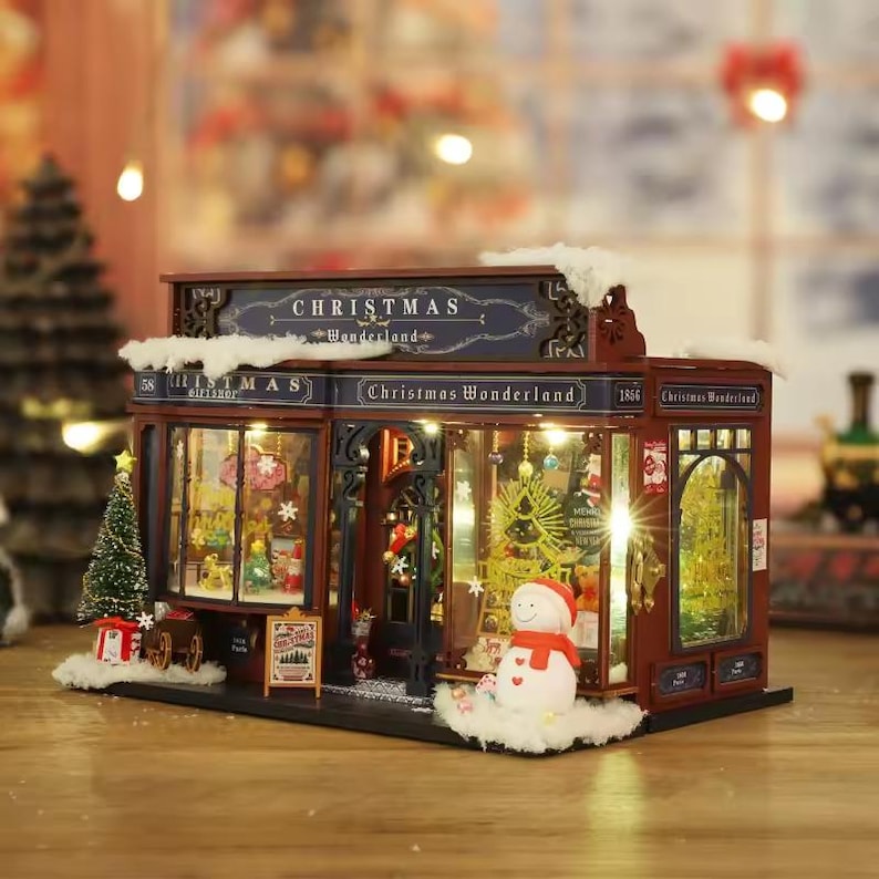 DIY Miniature Roombox Kit - Christmas Wonderland. Handmade Dollhouse ...