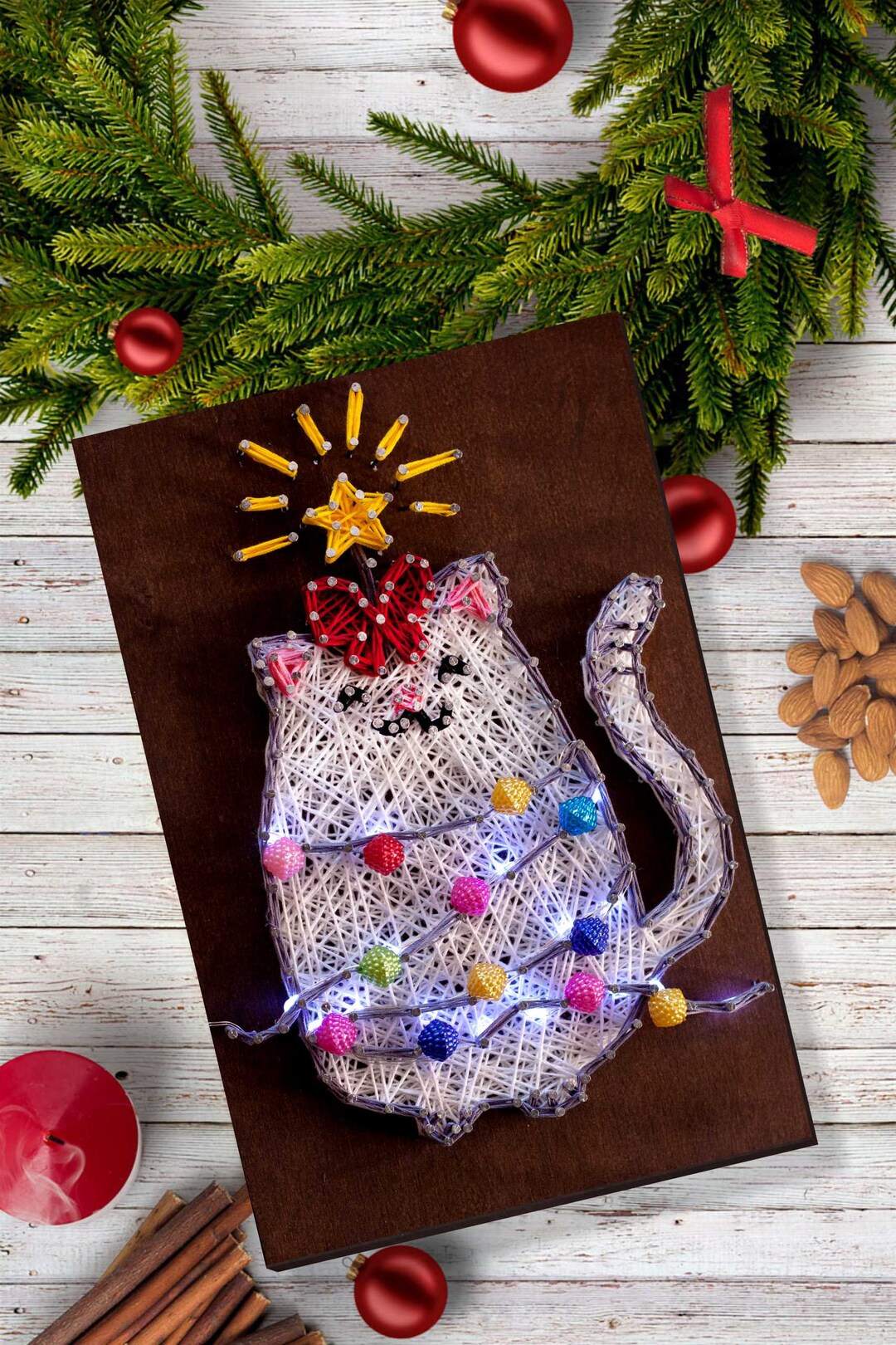 Little Kitty String Art Kit. Cat Creativity Kit for Kids and - Etsy