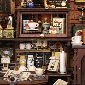 Magic Coffee Wizardi DIY Miniature Cafe Kit - Vintage Coffee Shop With ...