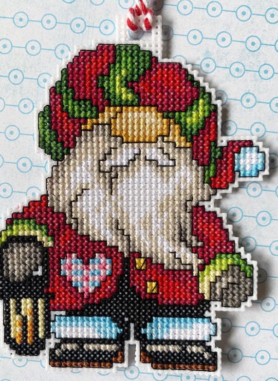 Christmas Tree Gnomes - Counted Cross-stitch Kit on the Plastic Canvas ...