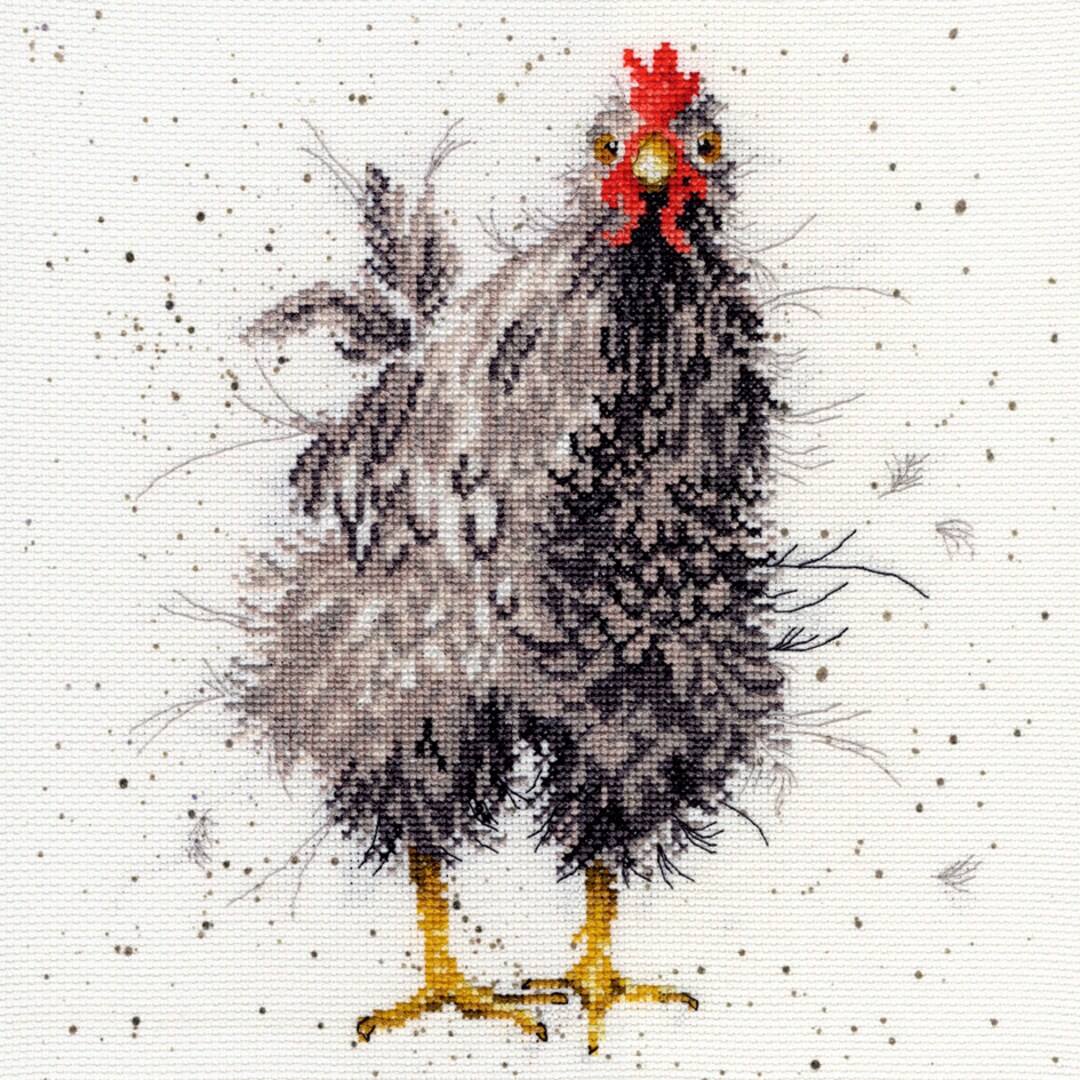 Curious Hen. Chicken Counted Cross-stitch Kit on Aida 14 Count Canvas ...