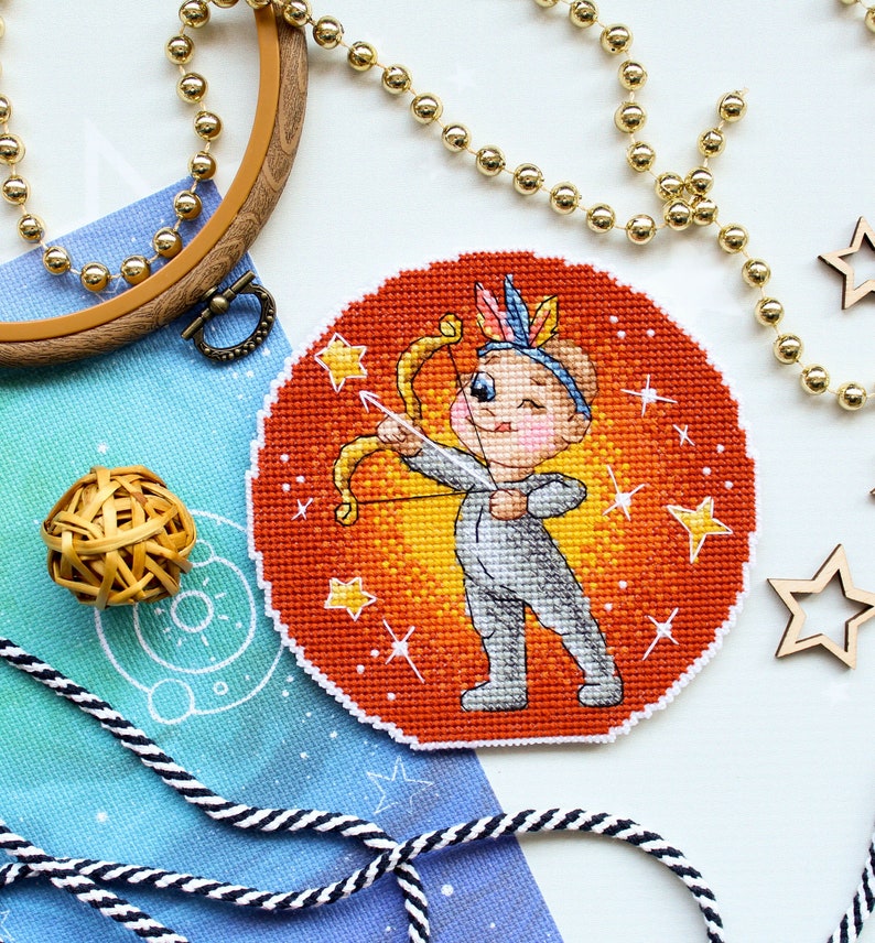 Plastic Canvas Zodiac Sign Gemini Counted Cross-stitch - Etsy