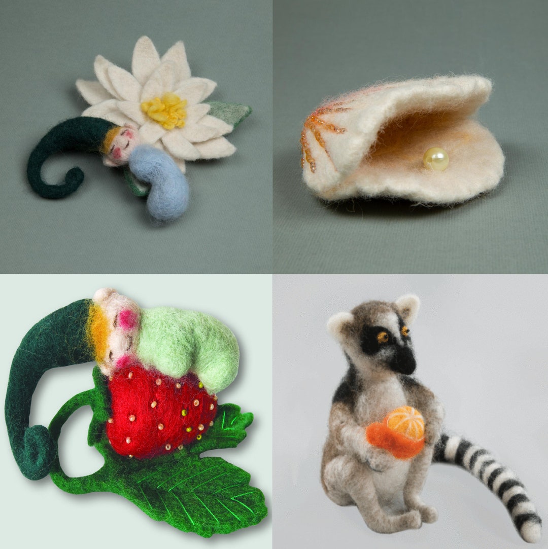 Cute DIY Toy Kits for Beginners. Easy Needle Felting Kits. Handmade ...